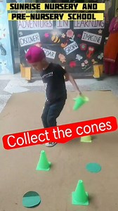 41K views · 197 reactions | Collect the cones challenge A gross motor activity to practice body control ! #preschoolers #playbasedlearning #montessorikids #preschoollife #LearningThroughPlay #kidsactivities #EarlyEducation #ChildhoodEducation #PreschoolFun #sunrisenurseryschool #BestSchoolInLudhiana | Sunrise Nursery School | Facebook