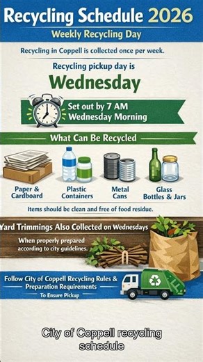 City of Coppell Trash Schedule Explained Fast Pickup Days Recycling and Bulk Rules