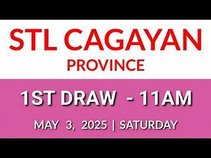 STL Cagayan Province result today 11am results 1st draw morning Philippines May 3, 2025 Saturday