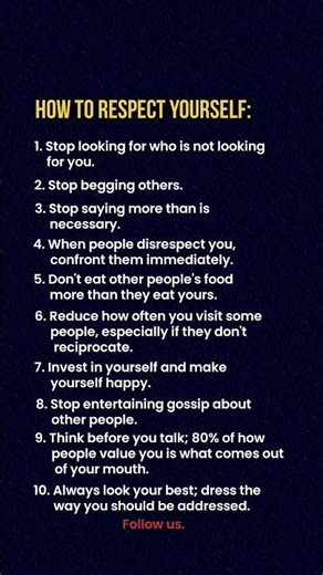 10 Rules to Respect Yourself | Self Growth & Motivation