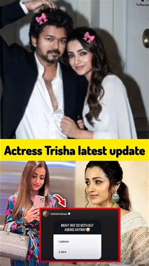 Actress Trisha response to today problem instagram status story #trisha #trishakrishnan #trending