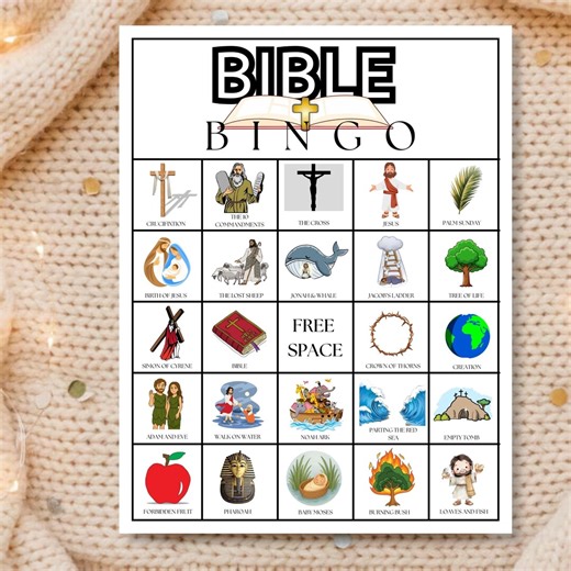 Bible Bingo Cards Printable PDF, Biblical Character Bingo Game for Kids Teens & Adults, Christian Sunday School Activity - Etsy
