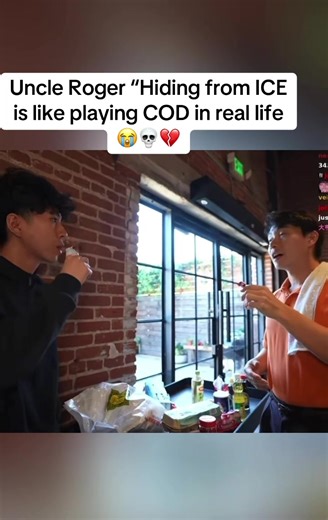 Uncle Roger “Hiding from ICE is like playing COD in real life😭💀💔 #videos1clipper #ray #uncleroger #cooking #livestreaming