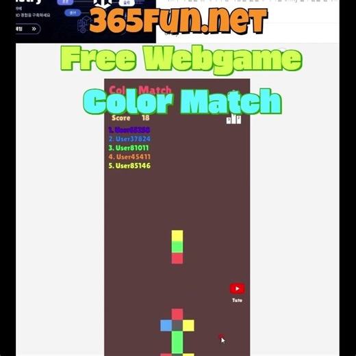 Color Match #365fun #gameplay #flashgame #retrogaming