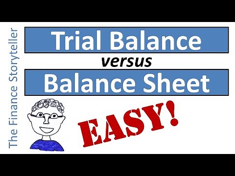 Trial balance vs balance sheet