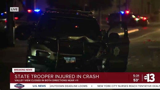 NSP trooper injured in crash with suspected impaired driver, Valley View remains closed