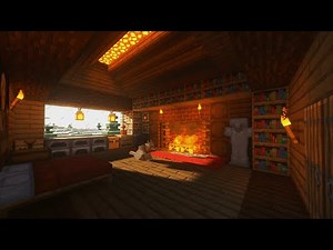 3 hours of relaxing Minecraft music with some cracking fire