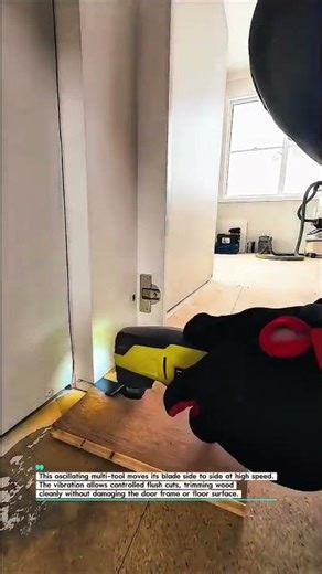 This Oscillating Tool Makes Perfect Flush Cuts Under Doors #Woodworking #Tools #Satisfying