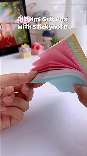 🎁✨DIY Mini Gift Box with Sticky-note #shorts #art #diy #muktaartandcraft #youtubeshortsfeed