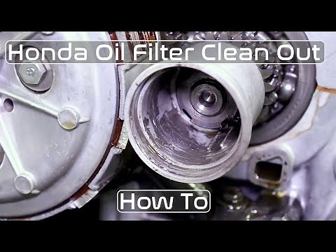 Honda CB350 CB360 CB450 Oil Filter Clean How To