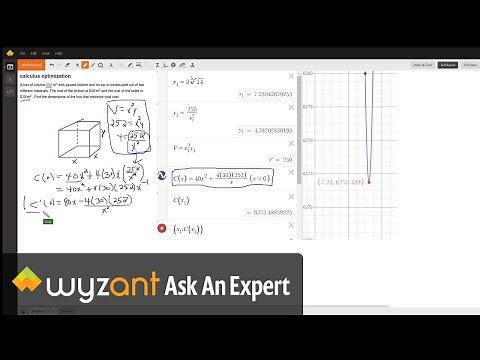 Find dimensions of box with square base that minimizes the cost of the box.