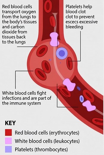 “RBC, WBC & Platelets Explained for Nursing Students” #nursingstudents #NursingLife #humananatomy #nurselife #nursingstudent #nursingschool | Smart Nurse BD