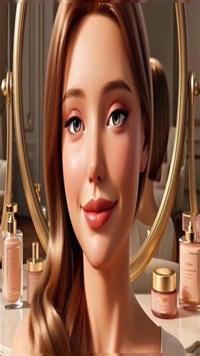 ASMR Lipstick Transformation 💄 Cartoon Girl Beauty Routine #shorts