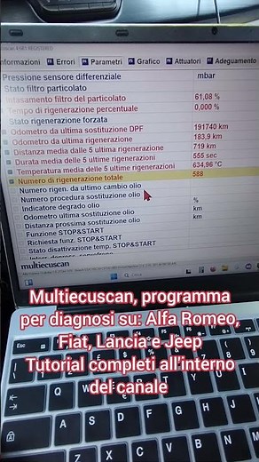 Multiecuscan Particulate Filter Regenerations on Alfa Romeo Fiat Lancia Jeep DPF Car Diagnosis
