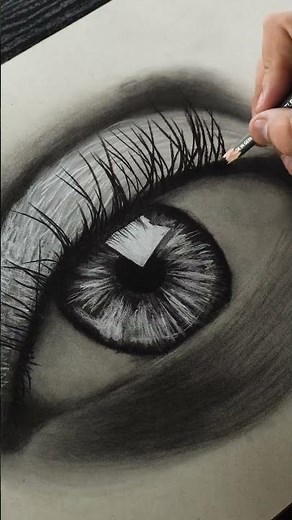 ASMR | Eye Drawing using CHARCOAL