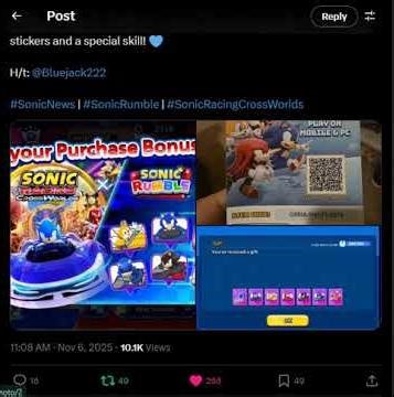 NEW QR CODE & STICKERS ARE HERE FROM SONIC RUMBLE & CROSS-WORLDS!!! ??? Sonic News!!! #Shorts