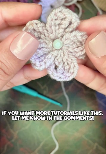 How to crochet forget me not flower! Easy step by step tutorial ♥️#crochet #crochetflower #crochetersoftiktok #crochetforgetmenot #forgetmenot