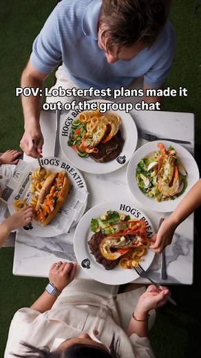 It’s a miracle  Lobsterfest wraps up for another year this Sunday – so you’ve got a few more days to round up the crew! Tuck into succulent rock lobster served with our famous Hog’s Breath Prime Rib Steak, or our new Lobster & Prawn Roll or Lobster Caesar Salad. Book your table now. | Hog's Breath Cafe | Facebook