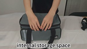 ORKELS Craft Paint and Marker Organizer, Acrylic Paint Storage Bag with Brush and Bottle Holders, Large Marker Carrying Case for Artists (Gray)