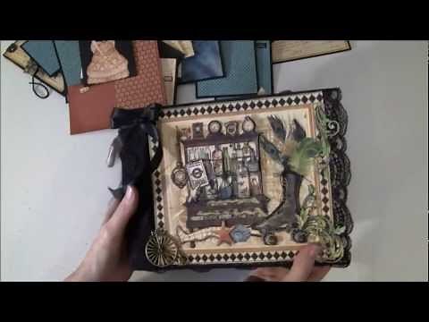 Graphic 45 Olde Curiosity Shoppe mini album - tutorial