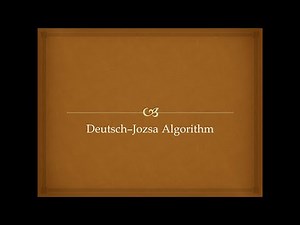 Deutsch-Jozsa Algorithm