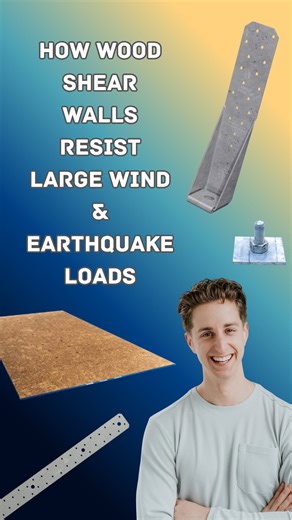 Logan Moir | Seattle Real Estate Agent on Instagram: "How Wood Shear Walls Resist Large Wind & Earthquake Loads 🔹 Racking – Lateral forces try to collapse walls into a parallelogram shape. Shear panels (APA-rated plywood or OSB) nailed in a tight pattern stiffen the wall pier. 👉 Inspection tip: Check that shear panels are blocked at seams and nailing matches the engineer’s schedule. 🔹 Overturning – As wall piers resist lateral loads, one end of the wall pushes down while the other end lifts o