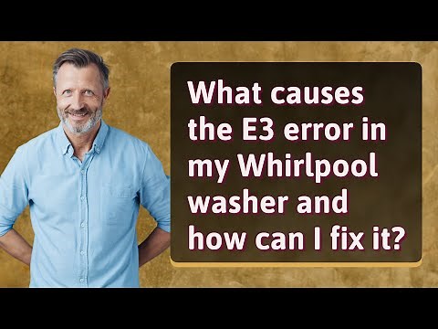 What causes the E3 error in my Whirlpool washer and how can I fix it?