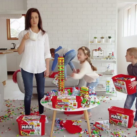 Max Build More Construction Themed 100 Pc Brick Set (3 Pack) by ZURU Over 300+ Toy Building Blocks, 3 Models to Build, Dragon Attack, Green Castle, and Space Car (Compatible with Major Brands)