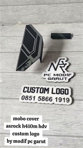 mobo cover asrock h410m hdv custom logo by modif pc garut