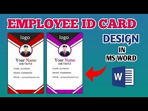 Create Professional Employee ID Card in MS Word | Easy ID Card Design Tutorial 2025