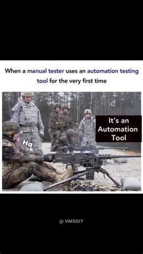 VMSOIT | CyberSecurity | IT on Instagram: "The Manual Tester Using Automation Tools... Manually? 🤡🖱️ | VMSOIT #vmsoit #testing #codinghumor #qa We’ve all seen it: the manual tester using an automation tool manually! 🤡 Whether it’s clicking "Run" on a script just to watch it fail or using Selenium IDE as a glorified macro recorder, the manual vs automation struggle is real. This QA meme hits home for anyone in software testing who’s caught between two worlds. Are you actually automating, or ju