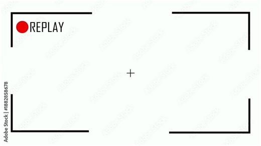 Video camera replay screen animation, Replay Animation video 4K. Ideal for video editing, cinematic overlays, Vertical VHS Replay Overlay on Alpha channel