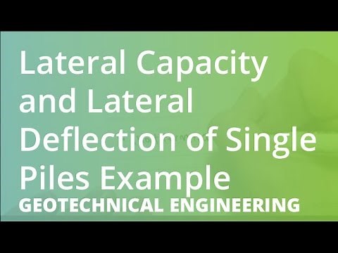 Lateral Capacity and Lateral Deflection of Single Piles Example | Geotechnical Engineering
