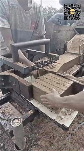 Traditional Brick Making Process Using a Manual Press Machine #9forge