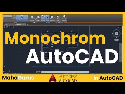 How to Display Printing in Monochrome(Black and White) in Autocad- Monochrome in Autocad