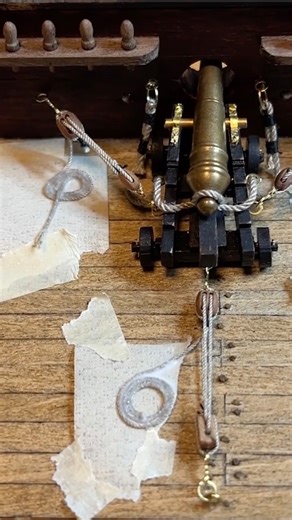 1.2K views · 367 reactions | Part 10 of my canon diorama: finished the rigging. #modelship #modelshipbuilding #modelbuilding #modelbuilder #scalemodel | Curtis_Wooden_Shipyard | Facebook