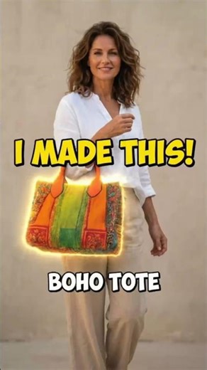 I made this satisfying boho bag from scratch 👜✨ #sewing #diy