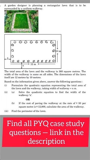 Case Study Based Question class 10 Quadratic equations #exam #class10maths