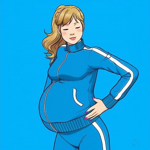 Violet Beauregarde has Belly Expansion cartoon version