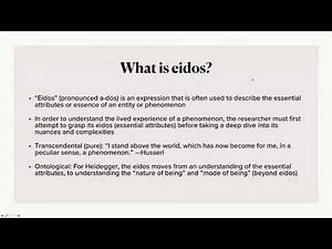 Lived Experience, Epoché, and Phenomenological Reduction