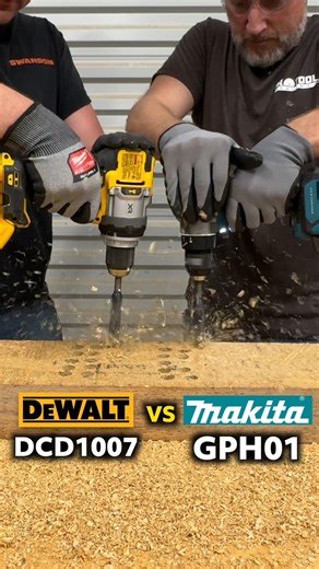 Pro Tool Reviews on Instagram: "We're pitting the DeWalt DCD1007 vs the Makita GPH01 in this hammer drill showdown! Are you Team Yellow or Team Teal? Comment to lock in your answer."