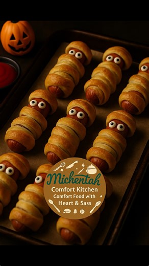  Halloween Mummy Hot Dogs 嗢 Because even your dinner can play...