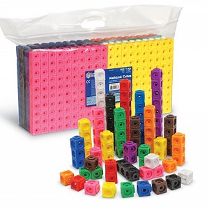 Learning Resources Mathlink Cubes, Math Manipulatives, Set of 1000, Ages 5