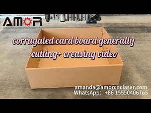 Corrugated Card Board Generally Cutting + Creasing video#machine #cnc