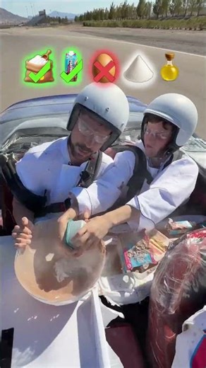 Baking a Cake in a Race Car: Disaster or Delicious?🤪 #shorts