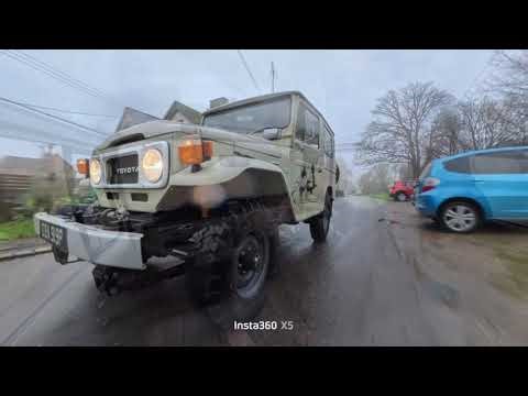 motodrome 1976 toyota FJ40 land cruiser starting, idling, driving etc