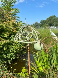 Vintage Painted Metal Ladybug Plant Stake 6'' Diameter – Rustic Yard Art Decor - Etsy