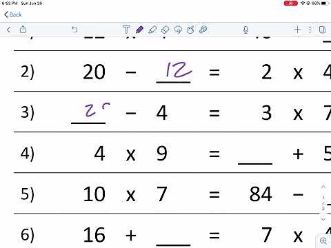 Math-Salamanders: Balancing equations 4A