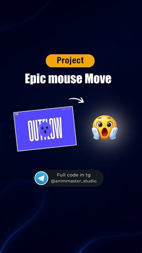 Animmaster on Instagram: "💬 Comment “EPIC” and I’ll send you the source code! ❤️ Like | 💬 Share | 📌 Save for later Follow 👉 @animmaster_studio for more epic UI animations! #frontend #uianimation #cssanimation #javascript #html #webdesign #creativecoding #codeart #animmasterstudio #reels"