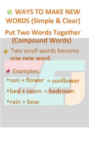 #ways to make new words #making new words #vocabularyshorts